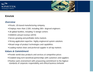Kinetek Elevator & Escalator Solutions | PDF