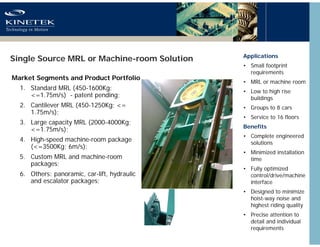Kinetek Elevator & Escalator Solutions | PDF