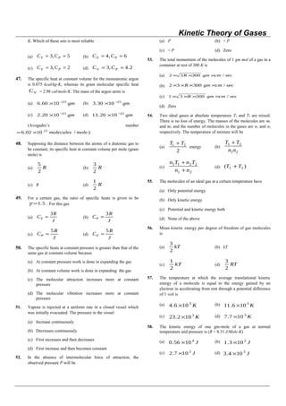 Kinetic THEORY OF GASES | PDF