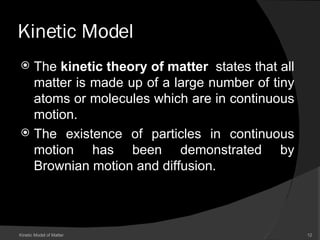 Kinetic Model Of Matter | PPT