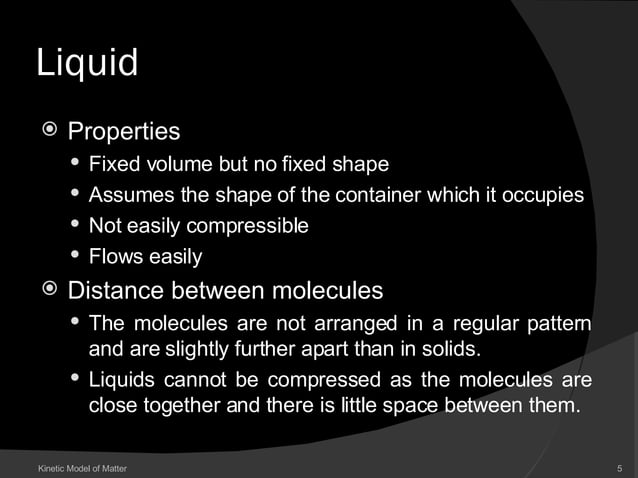 Kinetic Model Of Matter | PPT | Physics | Science
