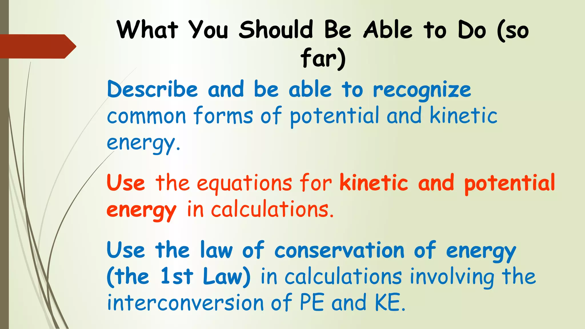 Kinetic and Potential Energy | PPT