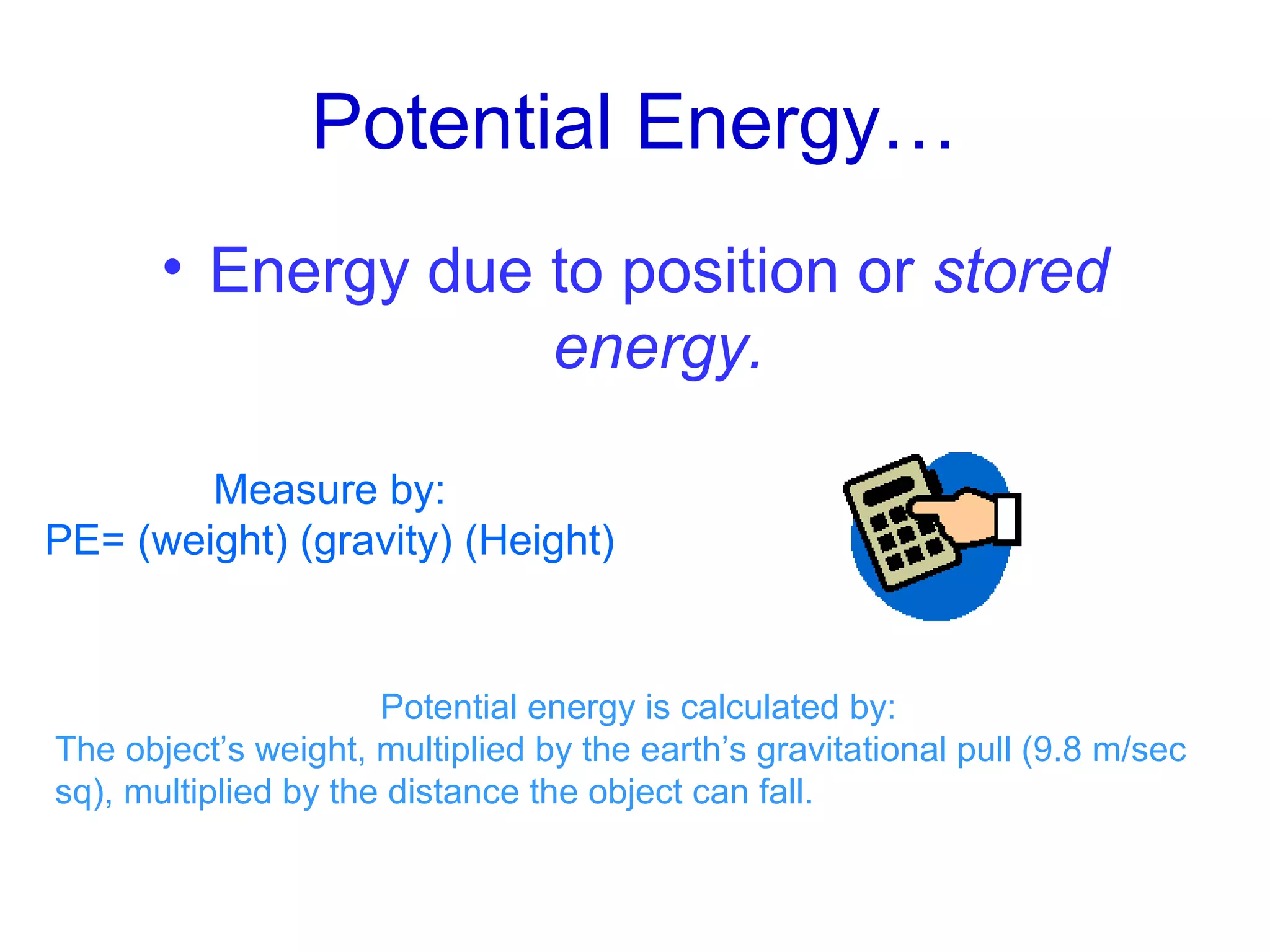 Kinetic and potential energy | PPT