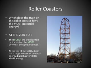 Kinetic and Potential Energy- kinetic means energy in action while ...