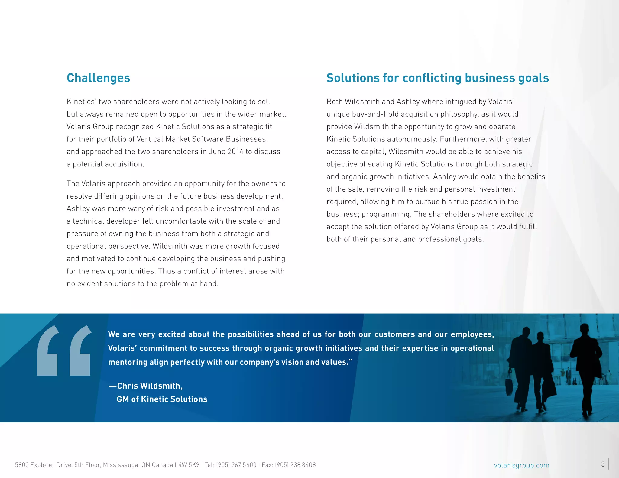 A Volaris Group Case Study: Exit Planning with Kinetic Solutions | PPT