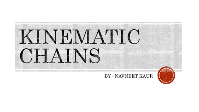 Kinetic chain {kinematic chain} | PPTX