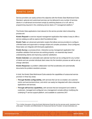 Kinetic Data White Paper, Divide And Conquer To Accelerate Client Transitions | PDF