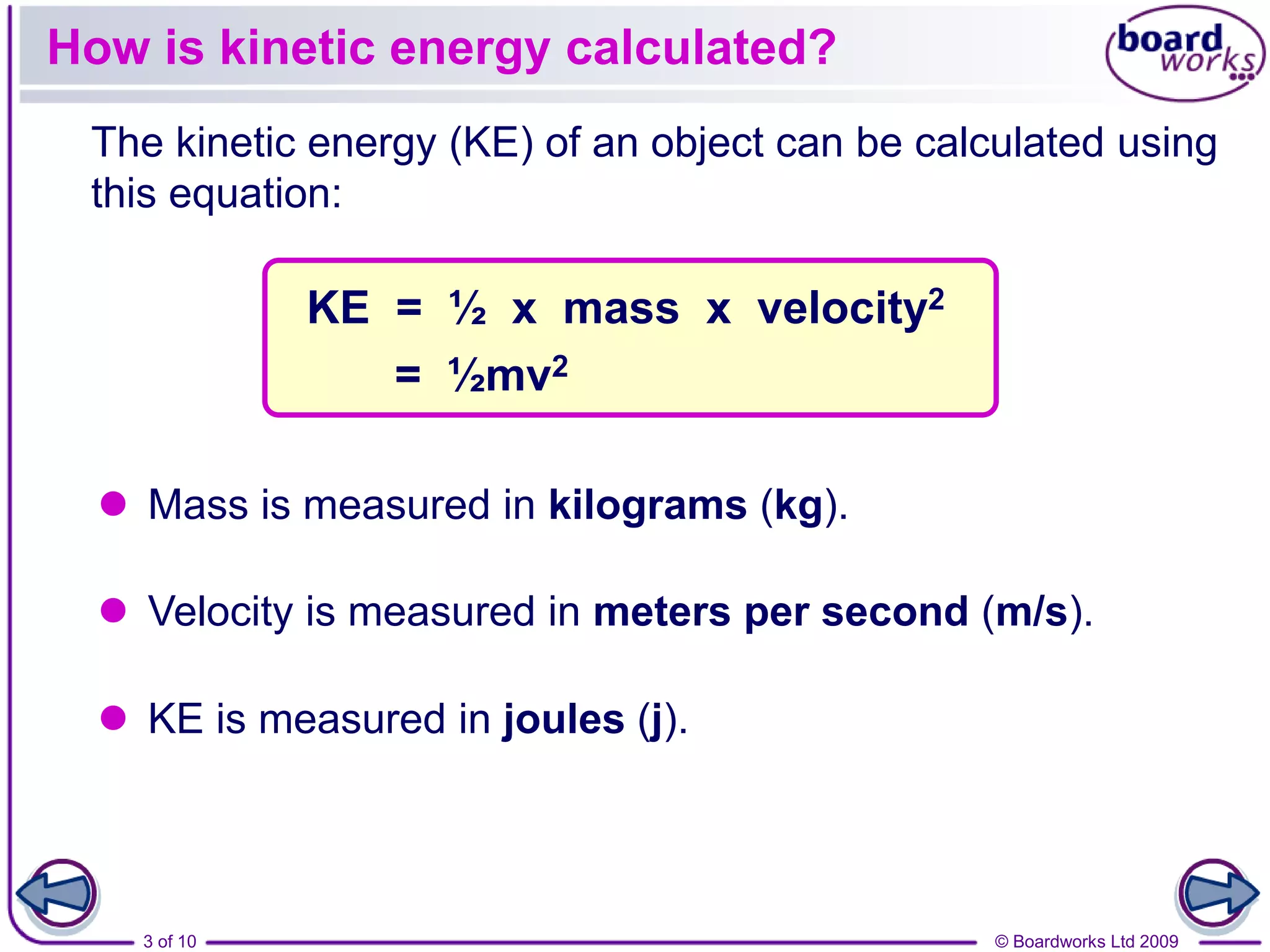 Kinetic energy111 | PPTX | Physics | Science