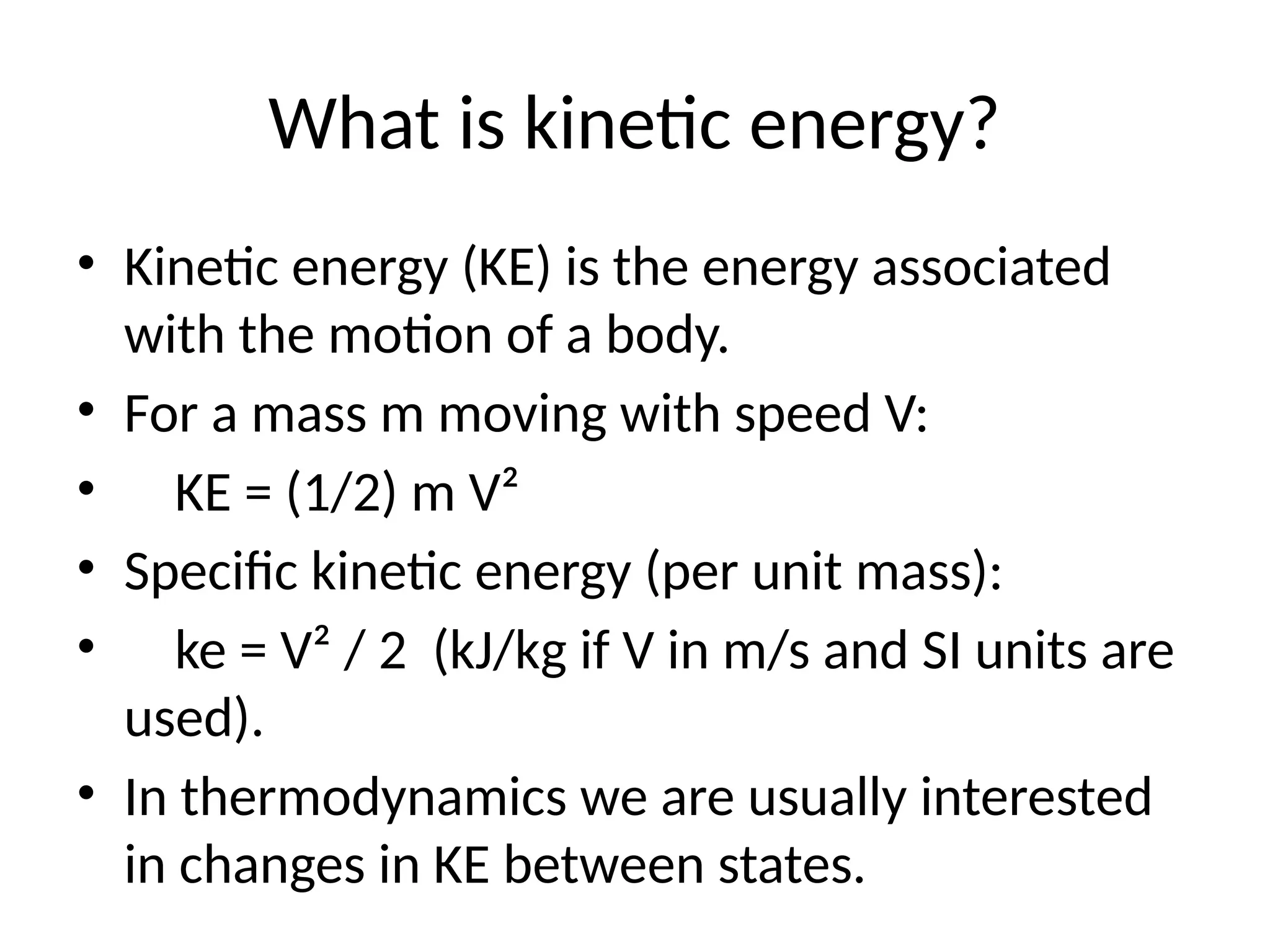 Introduction to kinetic energy in thermodynamics | PPTX