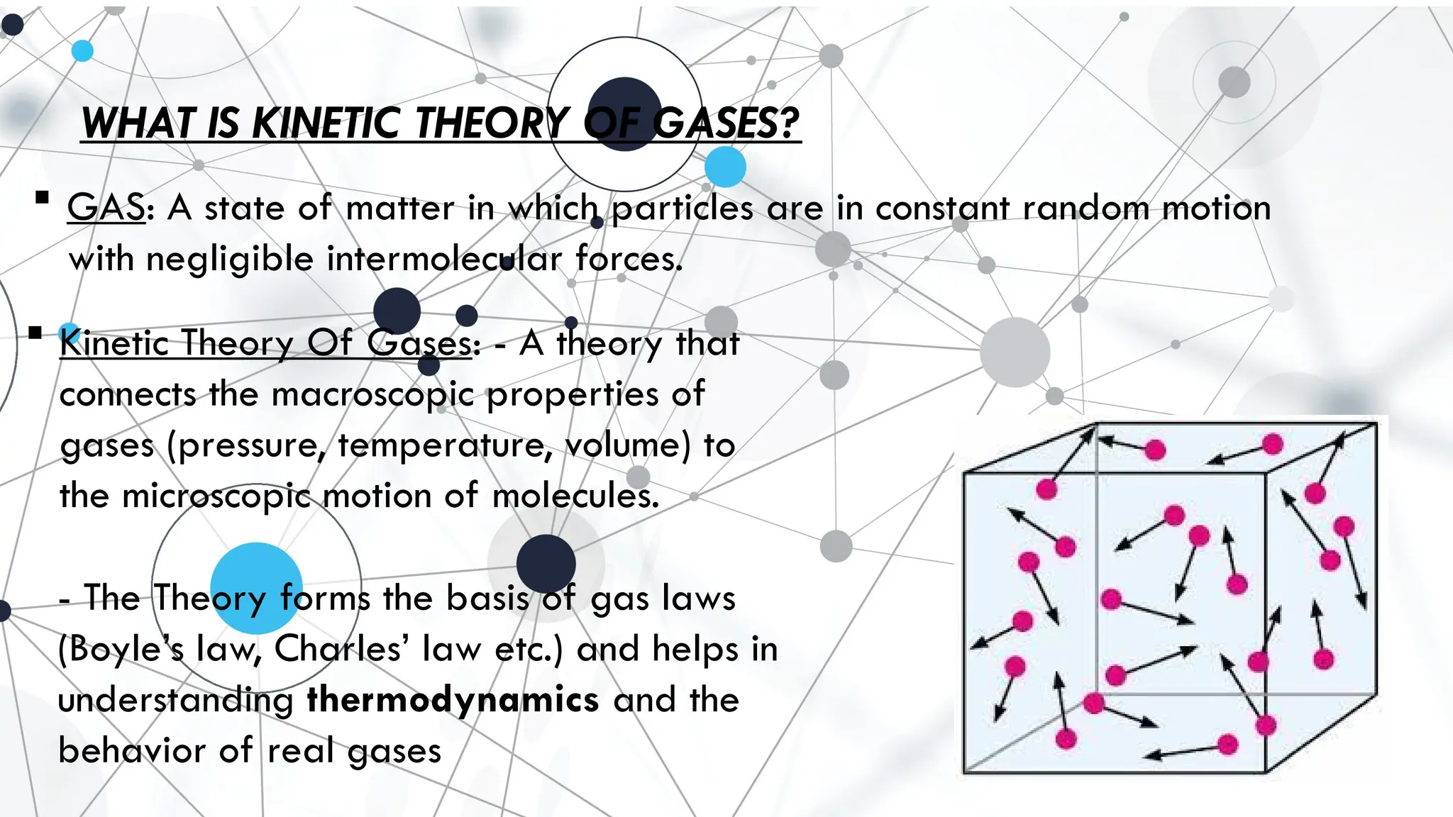 (Kinetic Energy of Gases in chemistry bio tech bsc | PPTX