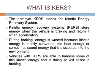 Kinetic energy recovery system | PPT