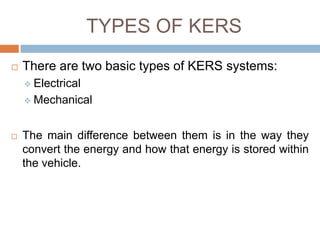 Kinetic energy recovery system | PPT