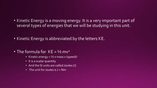 Kinetic energy slide show | PPTX