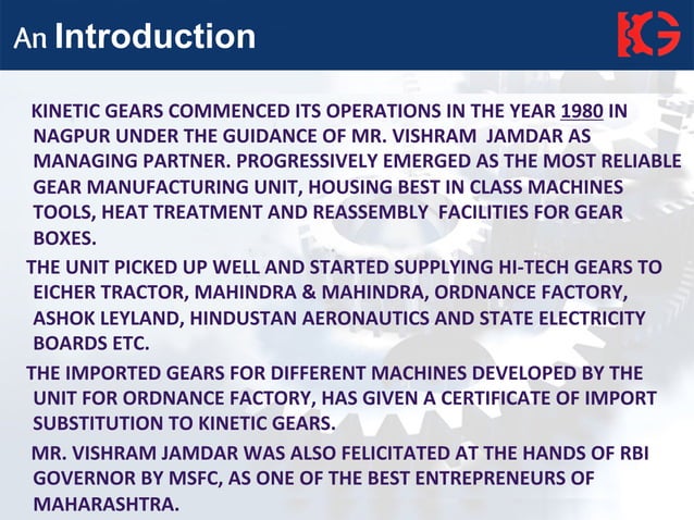 Kinetic Gears Company Profile - February 2024 | PPT