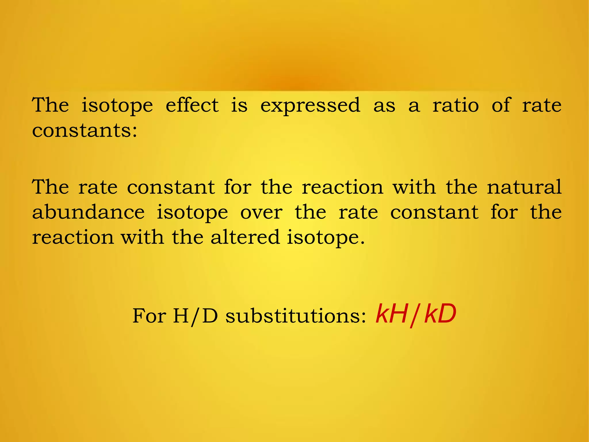 Kinetic isotope effects | PDF