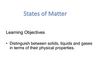 Kinetic model of matter (Student Version) | PPTX | Chemistry | Science