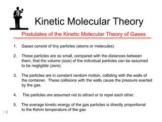 Kinetic Molecular Theory solids, liquids and gases | PPT | Chemistry ...