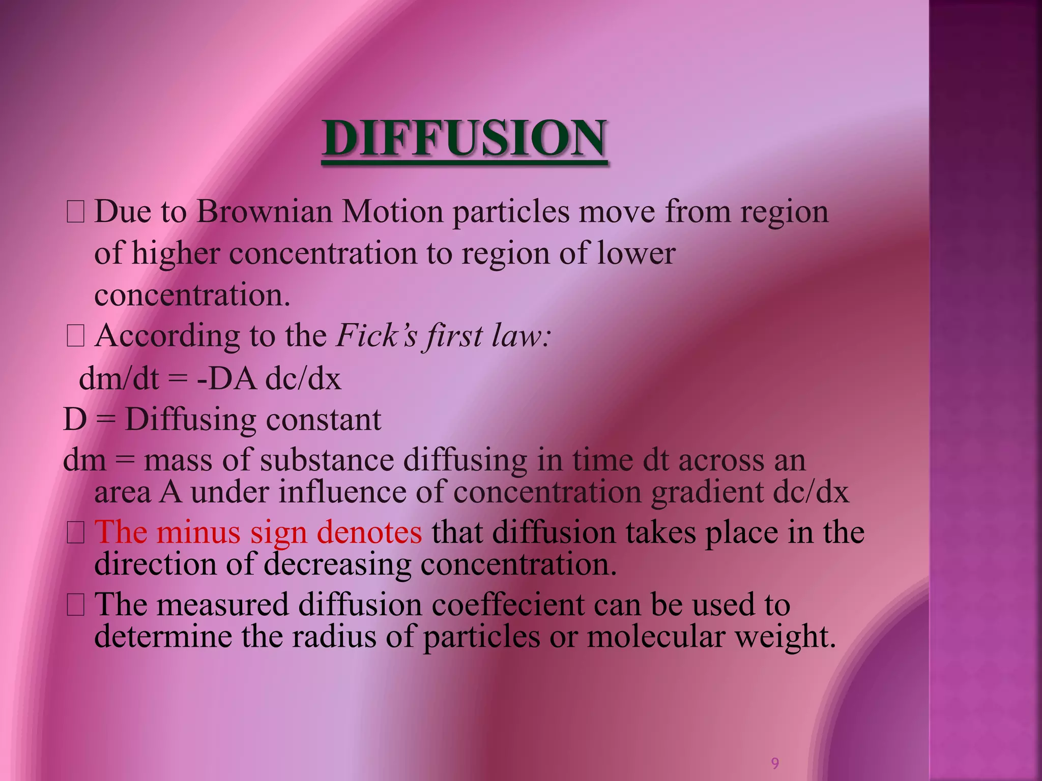 Kinetic properties of colloids | PPTX