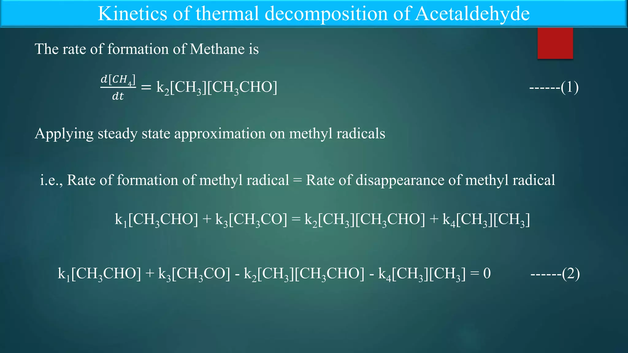 Kinetics of Chain reaction | PPTX