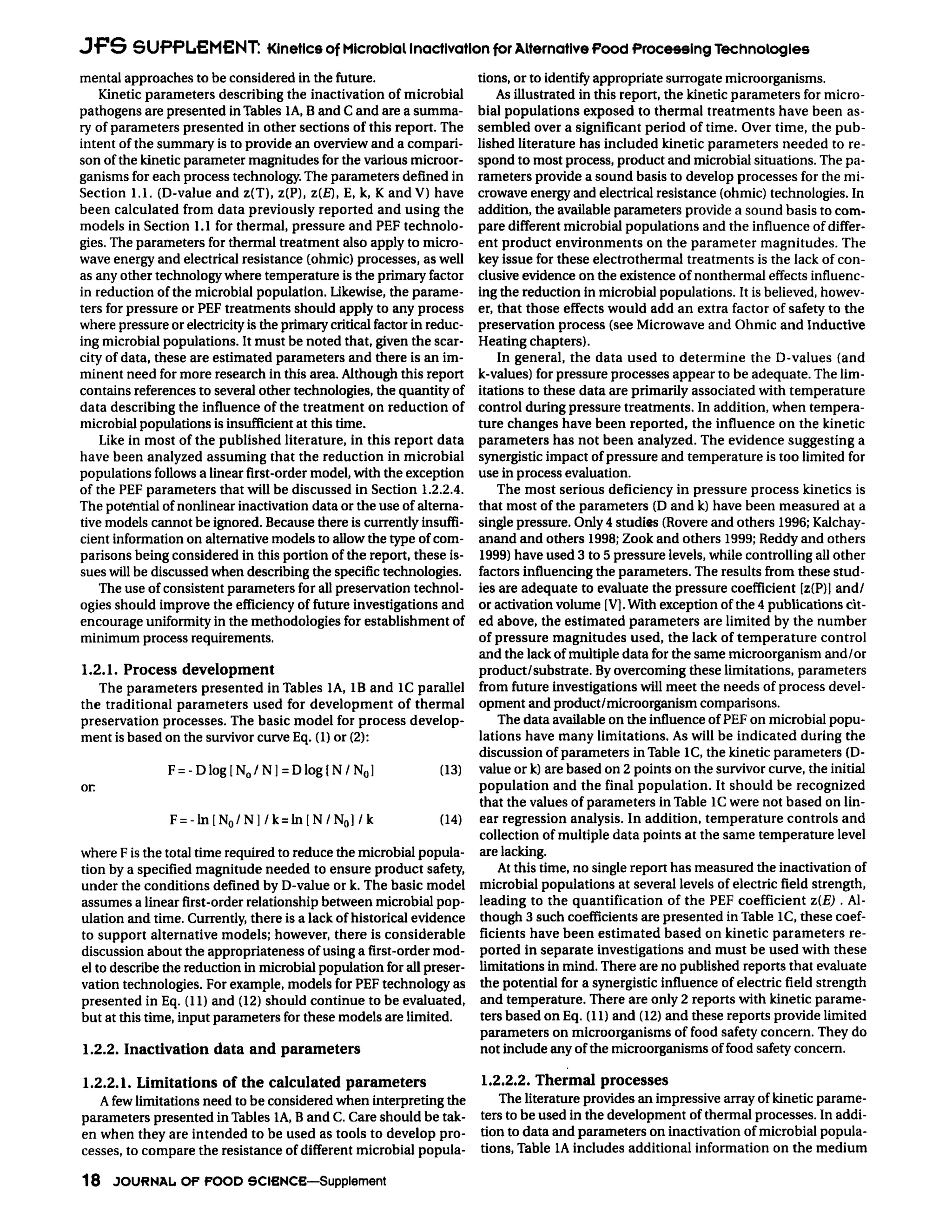 Kinetics-of-Microbial-Inactivation-for-Alternative-Food-Processing ...