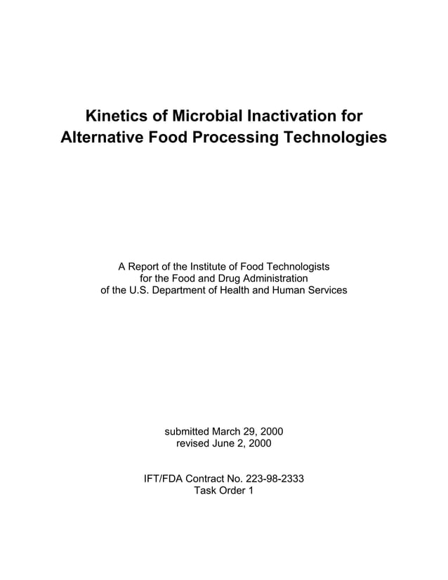 Kinetics-of-Microbial-Inactivation-for-Alternative-Food-Processing ...