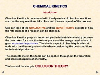 Kinetics1 pps | PPS | Chemistry | Science