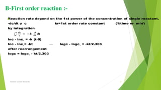 Kinetics 4 physical pharmacy lab | PDF