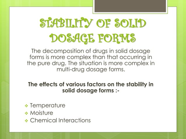 Kinetics and drug stability | PPT