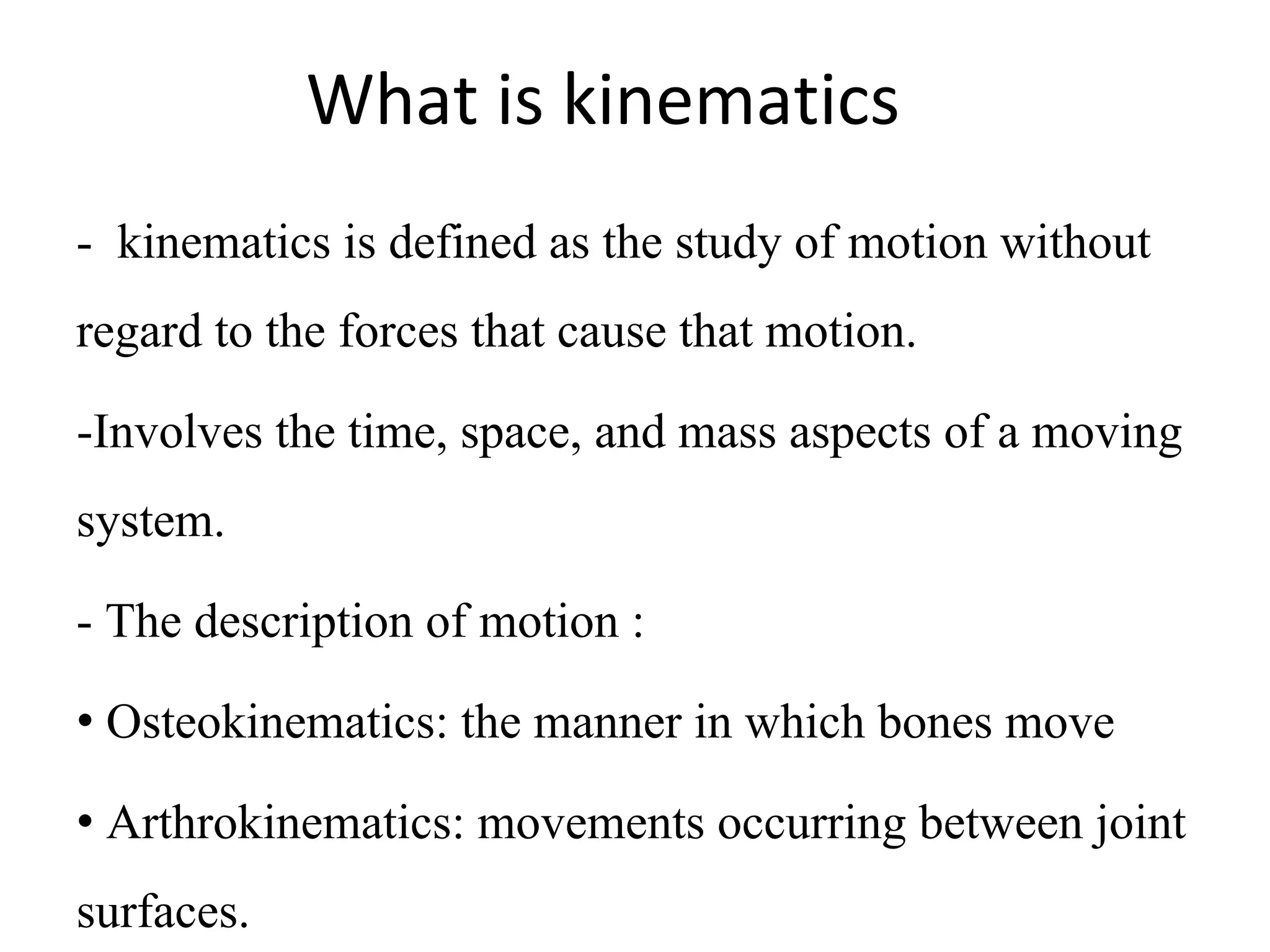 Kinetics and kinematics | PDF