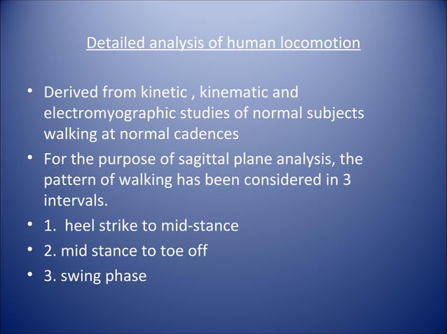 Kinetics and kinematics of gait | PPT | Physics | Science