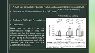 Kinetics and kinematics of posture in DMD | PPTX