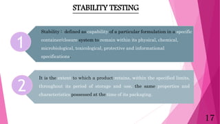 Kinetics of Stability & Stability Testing | PPTX