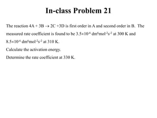Chemical Kinetics including Arrhenius equation | PDF