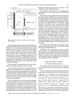 Kinetics of boron diffusion and characterization of fe b layers on aisi 9840 steel | PDF