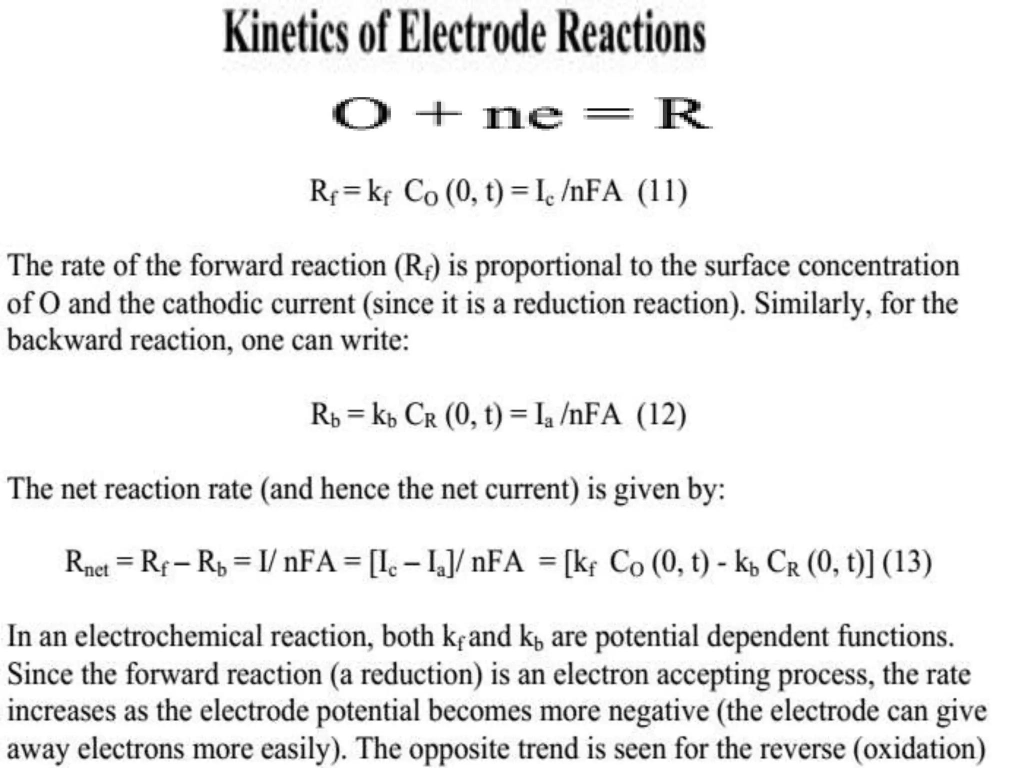 Kinetics of electrochemical reaction | PPTX