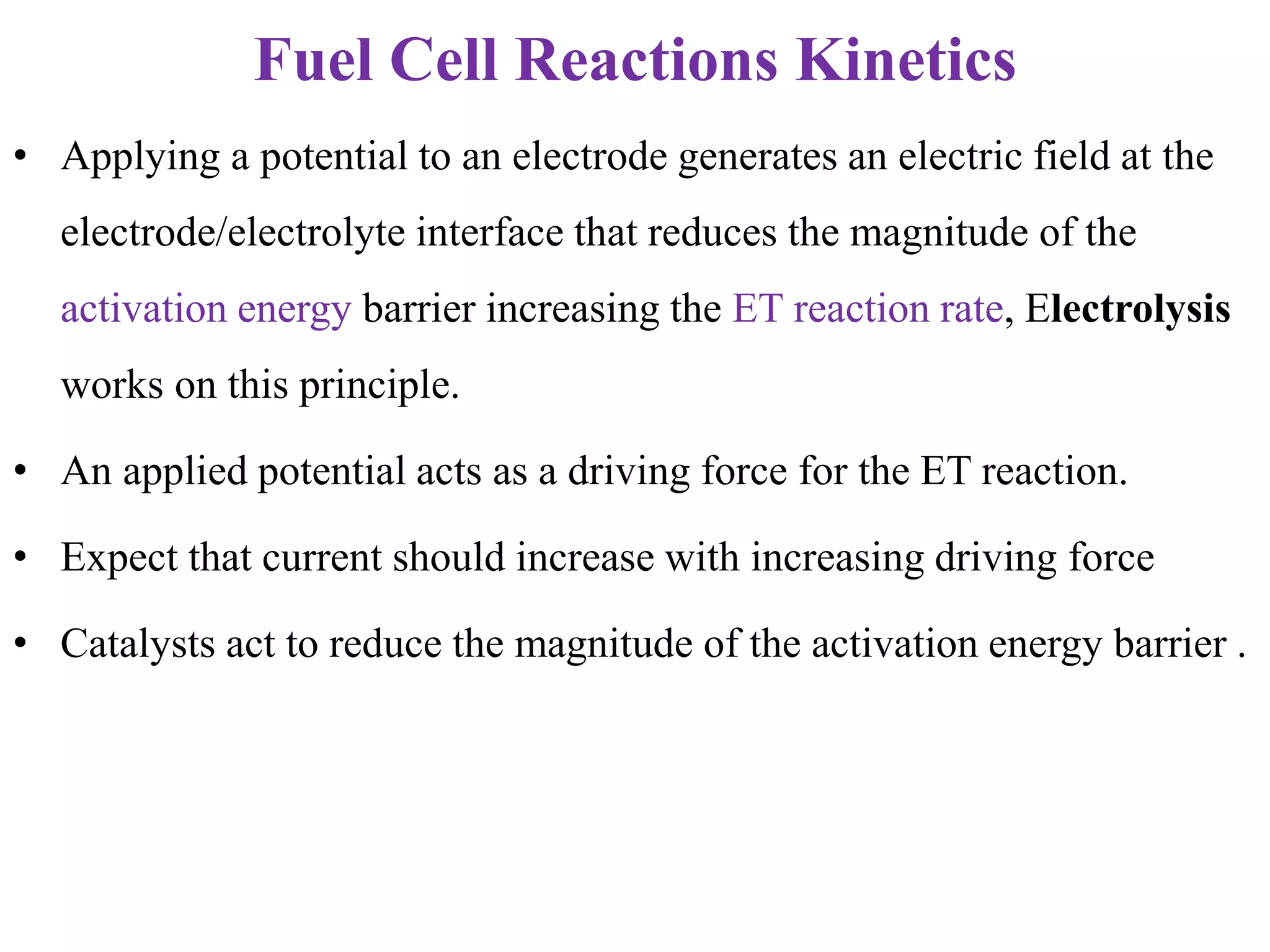 Kinetics of electrochemical reaction | PPTX