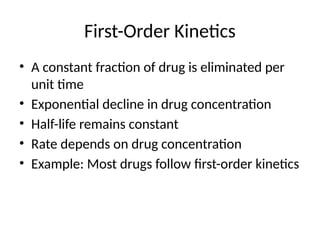 Kinetics of Elimination – First-Order and Zero-Order Kinetics | PPT