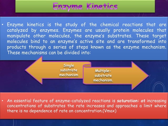 Kinetics of multi substrate enzyme catalyzed reaction | PPTX ...