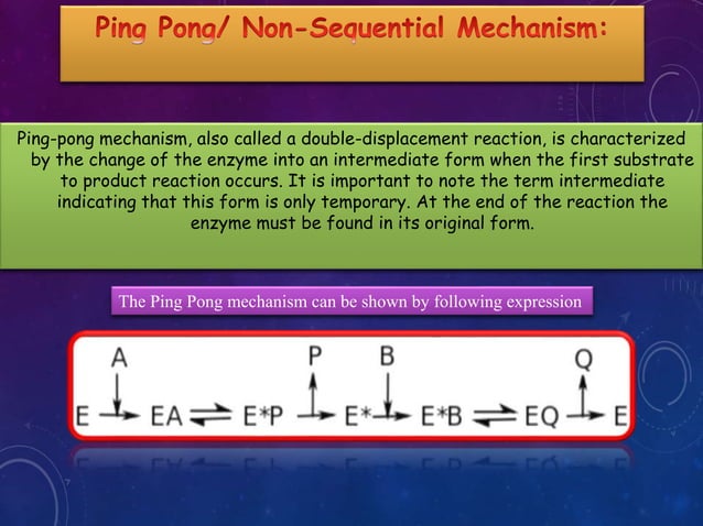 Kinetics of multi substrate enzyme catalyzed reaction | PPTX ...