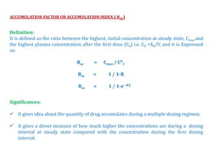 Kinetics of multiple dosing | PPTX