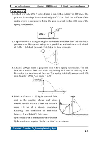 Kinetics of particles impulse momentum method | PDF