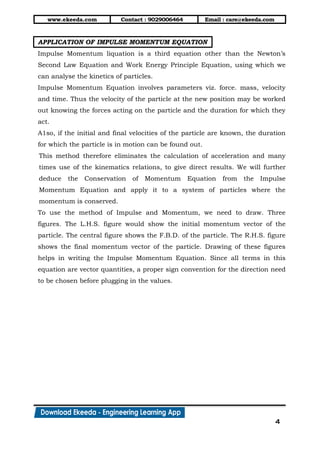 Kinetics of particles impulse momentum method | PDF