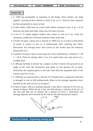 Kinetics of particles impulse momentum method | PDF