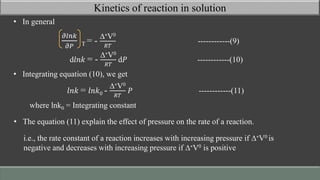 Kinetics of solution in reaction | PPTX