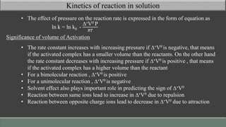 Kinetics of solution in reaction | PPTX