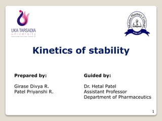 kinetics of stability Molecular pharmaceutics | PPT