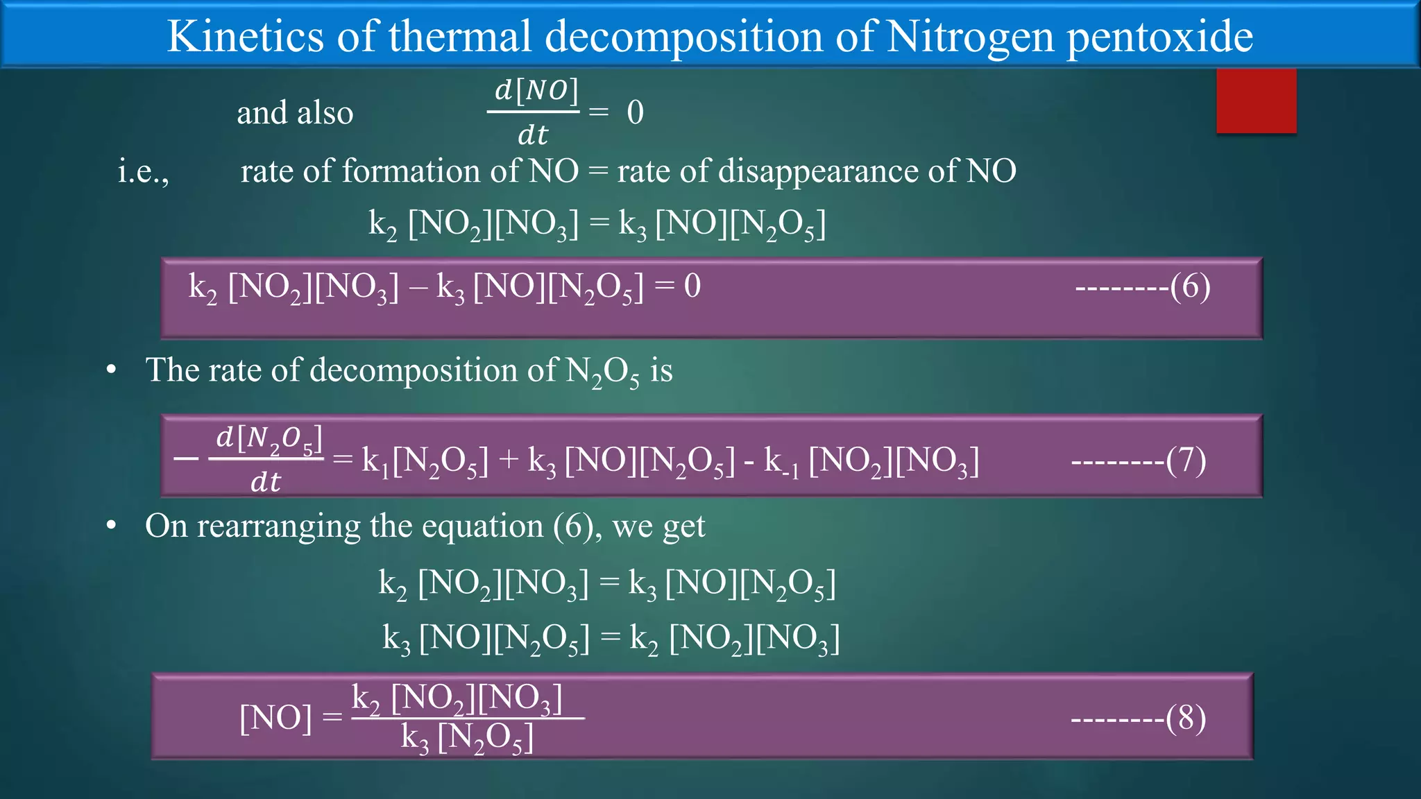 Kinetics of Thermochemical chain reactions | PPTX