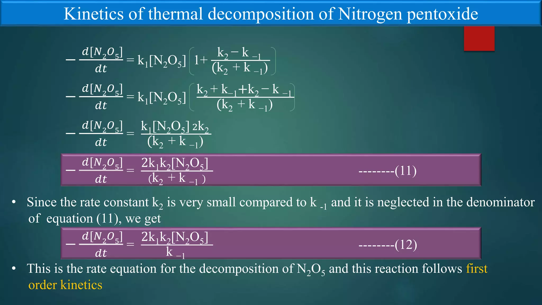 Kinetics of Thermochemical chain reactions | PPTX