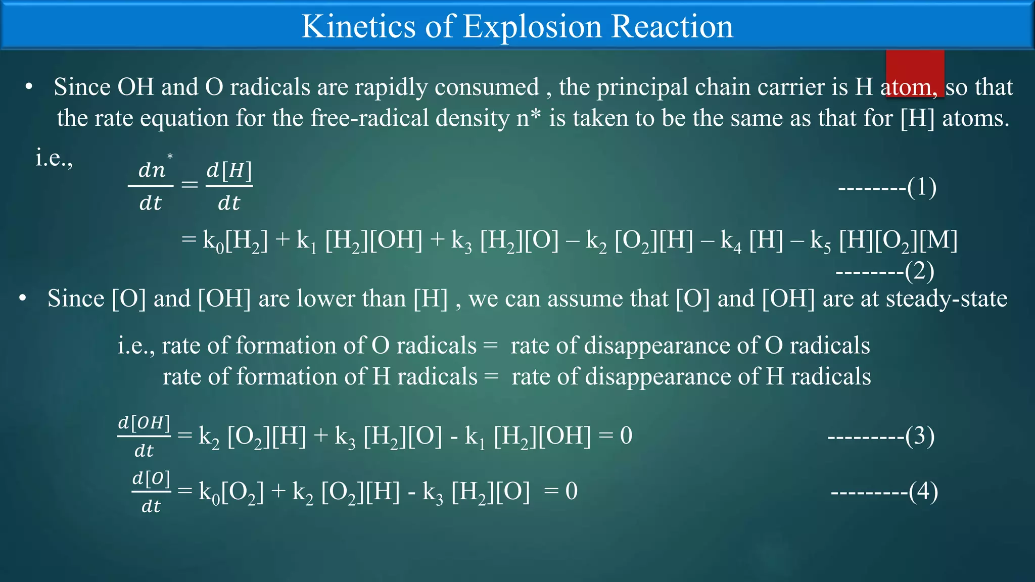 Kinetics of Thermochemical chain reactions | PPTX