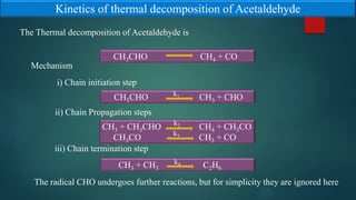 Kinetics of Thermochemical chain reactions | PPTX